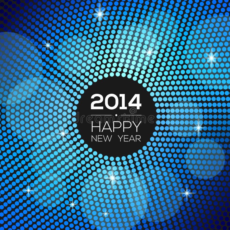 Happy New Year 2015 - Hexagon Disco Lights Stock Illustration ...