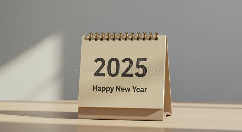 Happy New Year 2025 Calendar Desk Calendar for a Prosperous Year Ahead ...