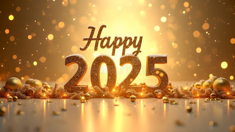 Happy 2025 New Year Celebration Background. Concept of Beginning ...