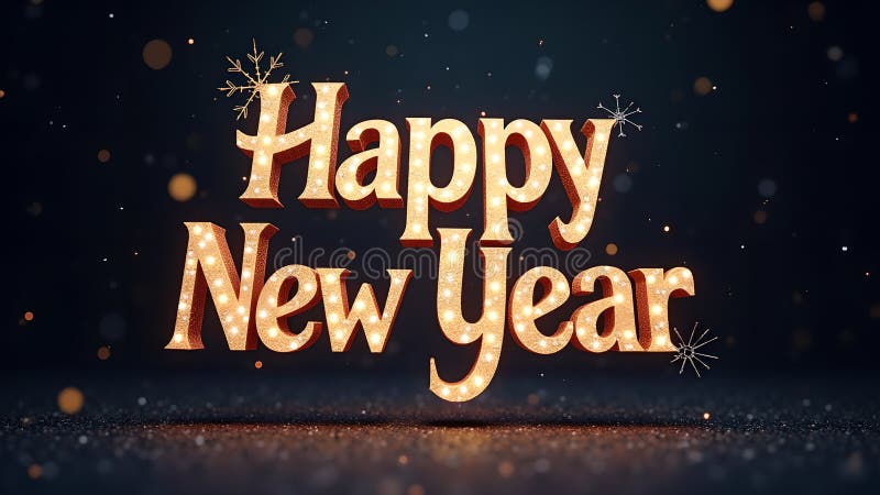 Happy New Year Celebration Greeting. Concept of Beginning, New Year ...