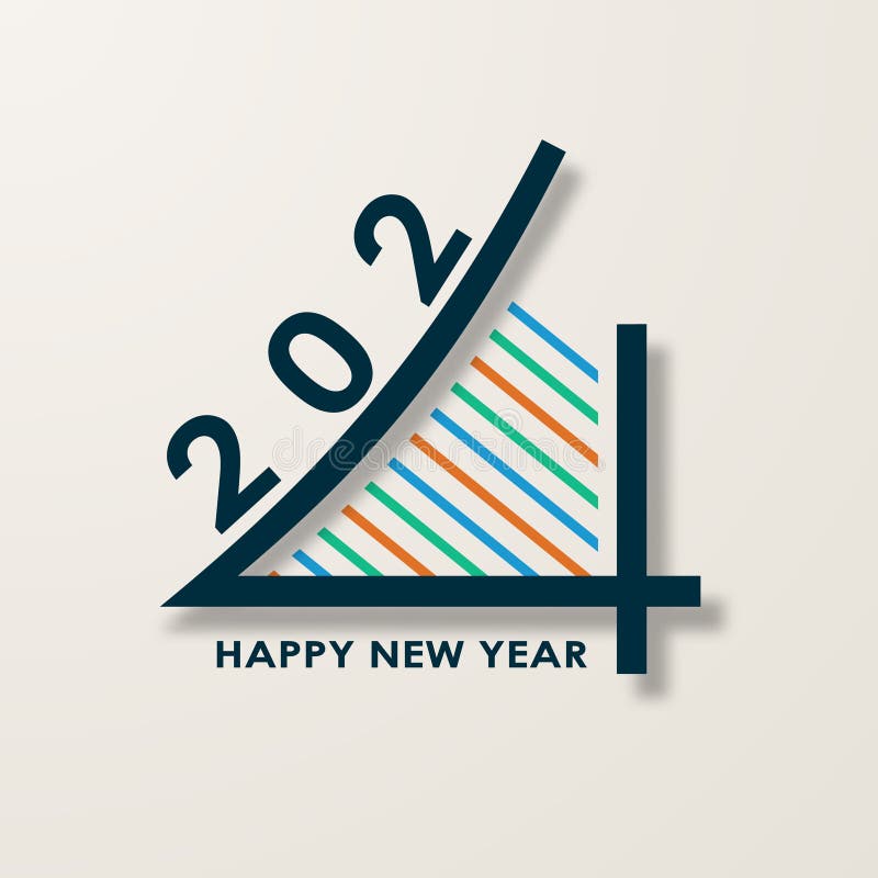 Happy New Year 2024. Celebration Vector Illustration with Colorful ...