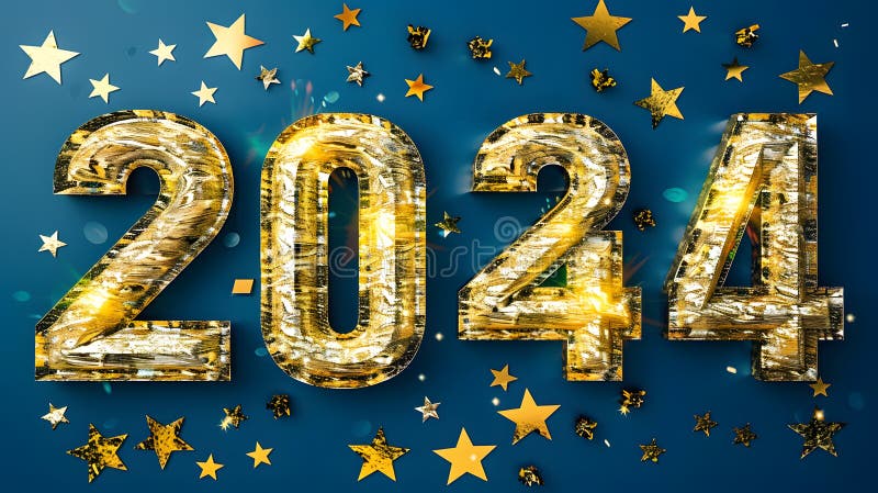 2024 Happy New Year Clock Countdown Background Stock Image - Image of ...