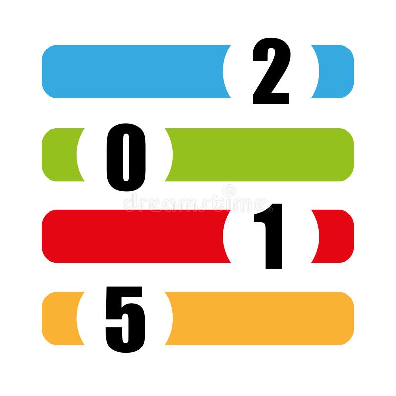 Happy New Year Color Symbol Stock Vector - Illustration of dare, good ...