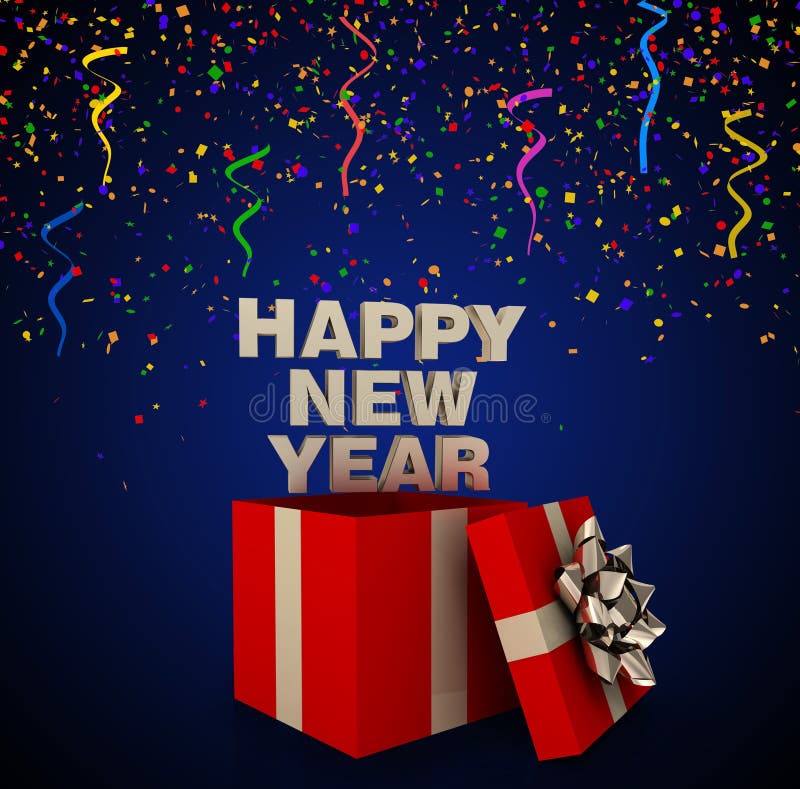 Happy New Year Concept 3d Illustration Stock Illustration ...