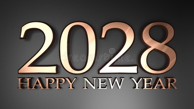 2028 Happy New Year Logo Design, New Year 2028 Modern Design Isolated ...