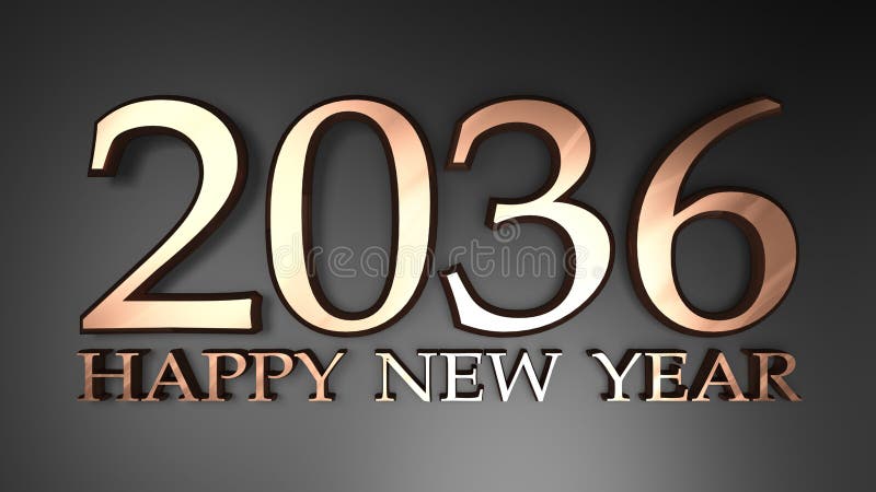 Year 2036 Calendar in English Stock Illustration - Illustration of ...