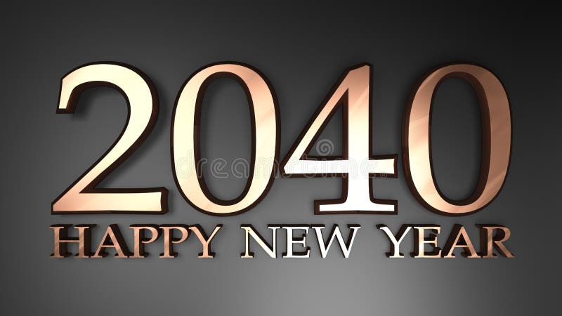 2040 Year, Happy New Year 2040 Vector, 2040 Number Design Vector ...