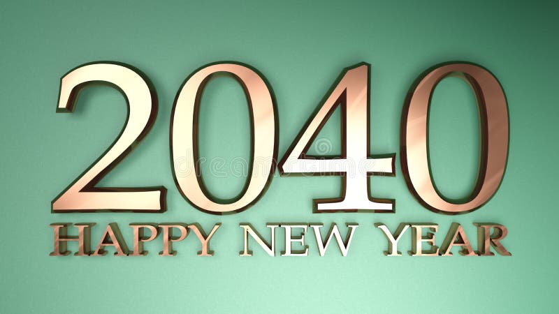 2040 Happy New Year Logo Design, New Year 2040 Modern Design Isolated ...