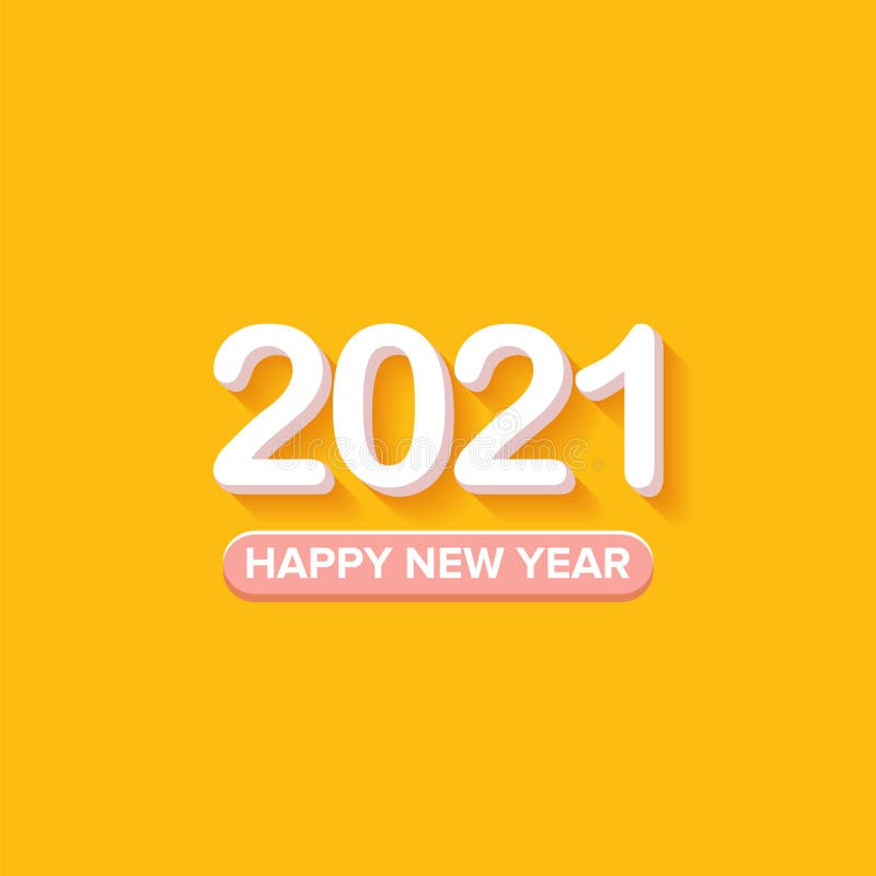 2021 Happy New Year Creative Design Background or Greeting Card with ...