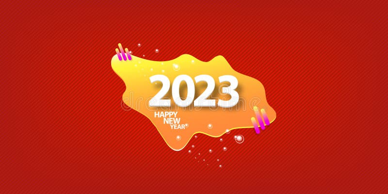 2023 Happy New Year Creative Design Horizontal Background, Greeting ...