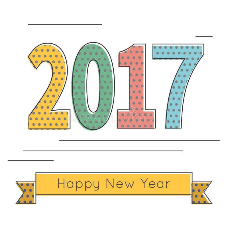 2017 new year, vector stock vector. Illustration of creative - 97659252