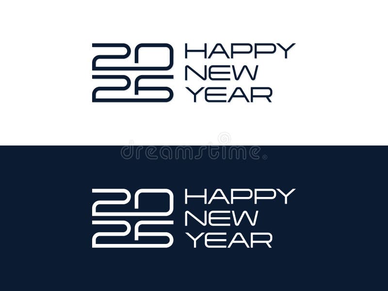 Happy New Year 2026 Creative Number Logo Text Design Template Stock ...