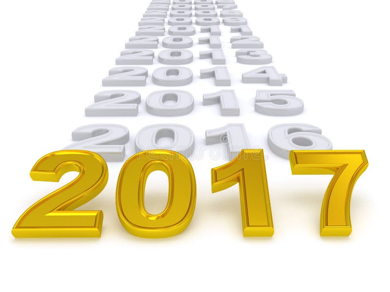 Happy New Year 2017. stock illustration. Illustration of destination ...