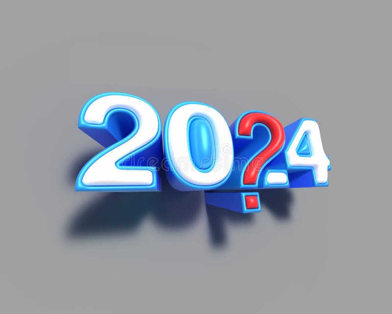 2024 Happy New Year 3d Lettering Illustration Stock Illustration ...