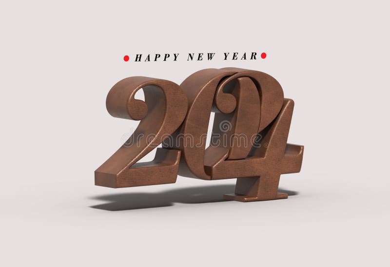 2024 Happy New Year 3d Lettering Illustration Stock Illustration ...