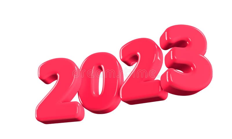 Happy New Year 2023, 3D Pink Numbers, 3d-illustration Stock ...