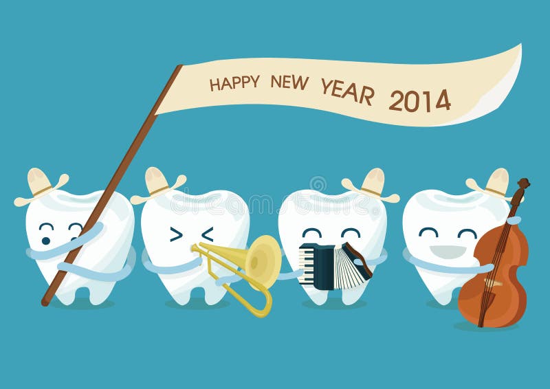 Happy New Year from Family Dental Stock Vector - Illustration of design ...