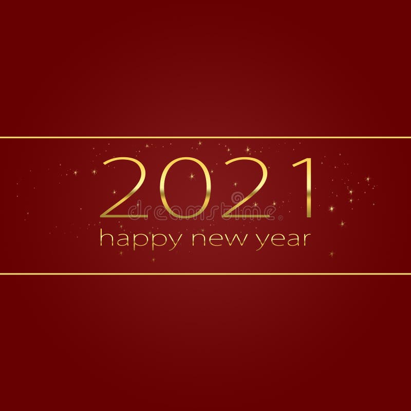 2021 Happy New Year Elegant Graphic Design Stock Illustration ...