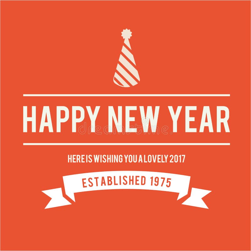 Happy New Year Emblem Theme Set Stock Illustration - Illustration of ...