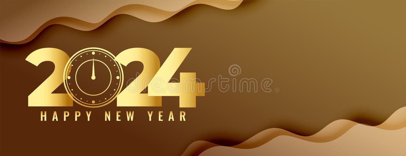 Happy New Year 2024 Clock Stock Illustrations – 745 Happy New Year 2024 ...