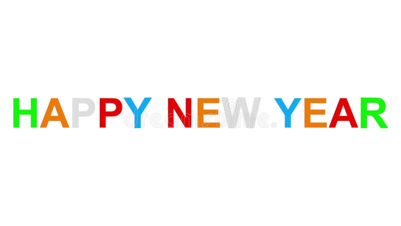 Happy New Year - 30fps Loop - Randomized Playful Colorful Letters 3d ...