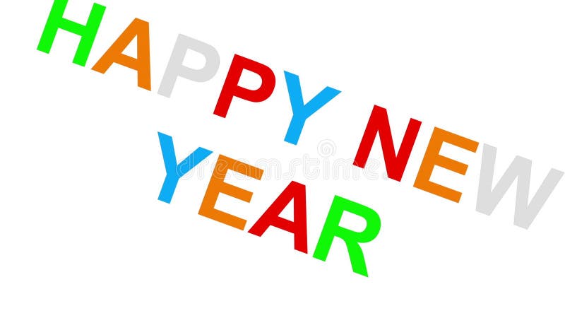 Happy New Year - 30fps Loop - Randomized Playful Colorful Letters 3d ...