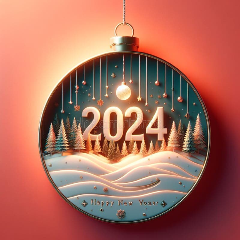 Happy New year 2024 stock image. Image of year, bonne - 299298991