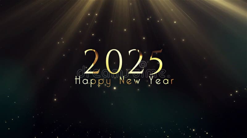 Happy New Year 2025 with Gold Particles and Stars, New Year 2025 Stock ...