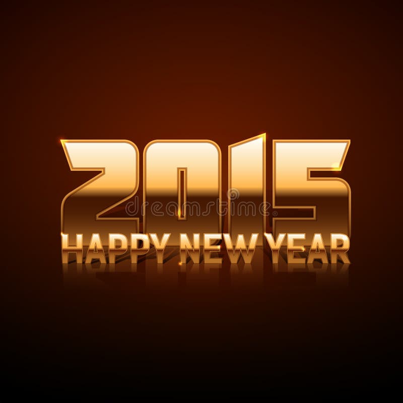 Happy New Year 2015 - Gold Style Stock Vector - Illustration of year ...