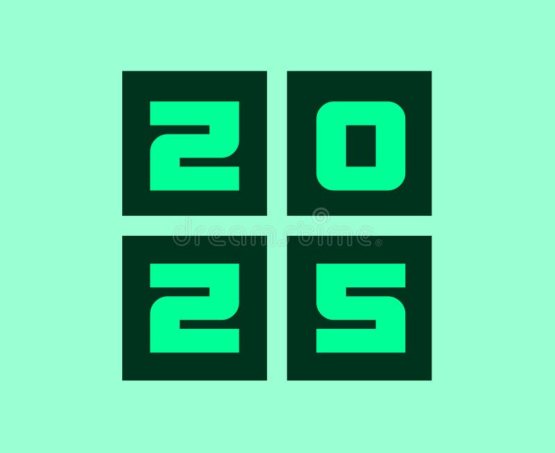 2025 Happy New Year Green Design Elegant Abstract Stock Vector ...