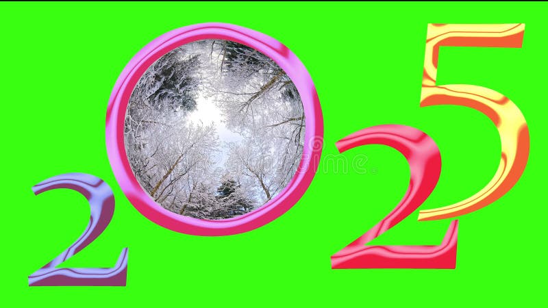 Happy New Year 2025. Green Screen New Year Celebration Concept. Stock ...
