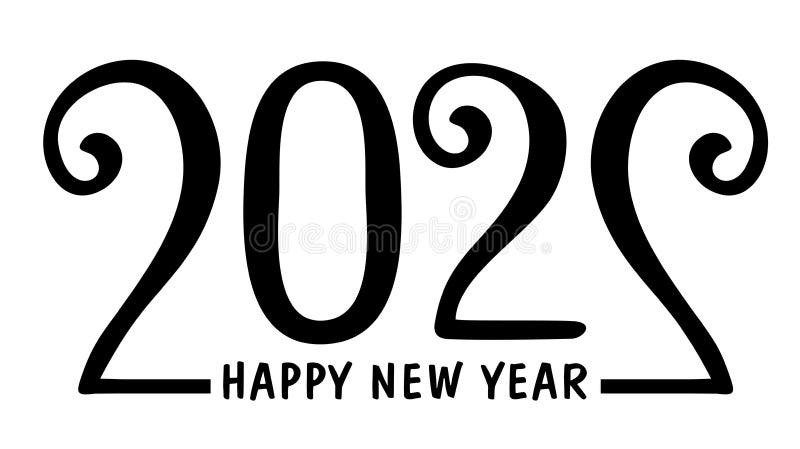 2022. Hand Drawn Lettering Greeting Card with Calligraphy for 2022 ...