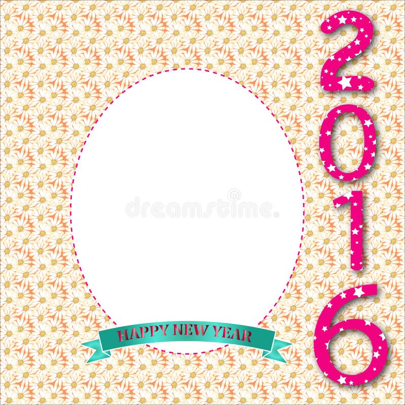 Happy New Year 2016 stock illustration. Illustration of layout - 61392994
