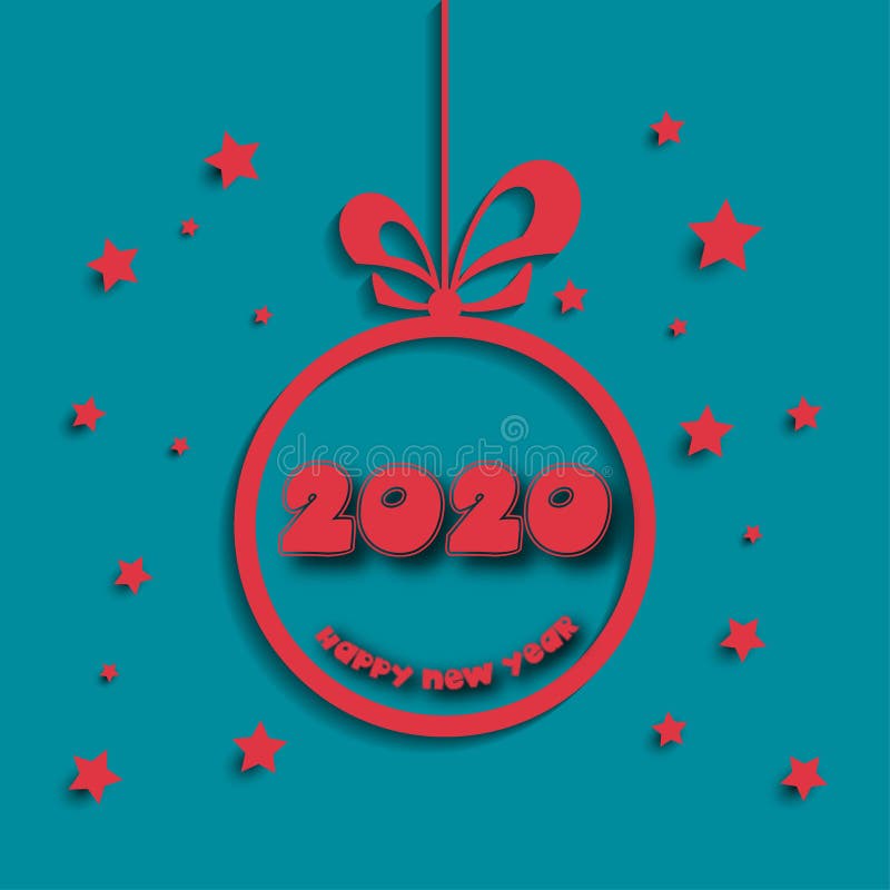 Happy New Year 2020 . Greetings Card. Abstract Background Stock Vector ...
