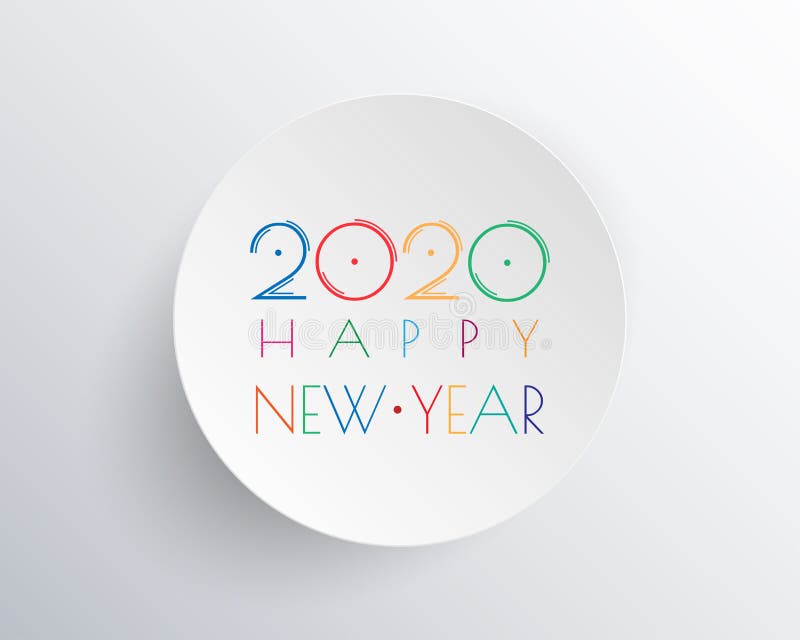 Happy New Year 2020 . Greetings Card. Abstract Background Stock Vector ...