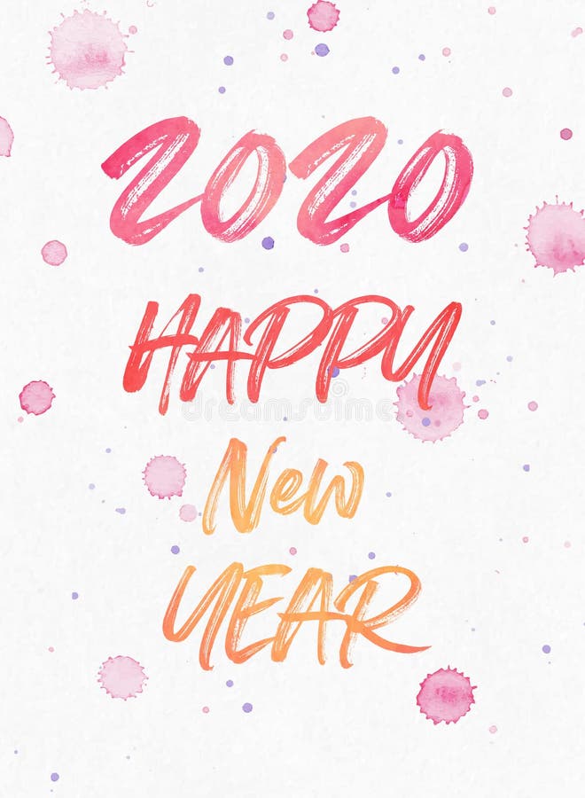 Happy New Year 2020 . Greetings Card. Abstract Background Stock Vector ...