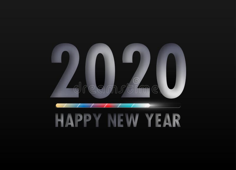 Happy New Year 2020 . Greetings Card. Abstract Background Stock Vector ...