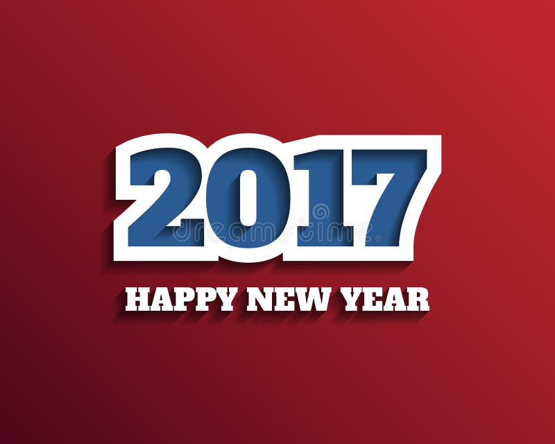 Happy New 2017 Year. Greetings Card. Colorful Design Stock Vector ...