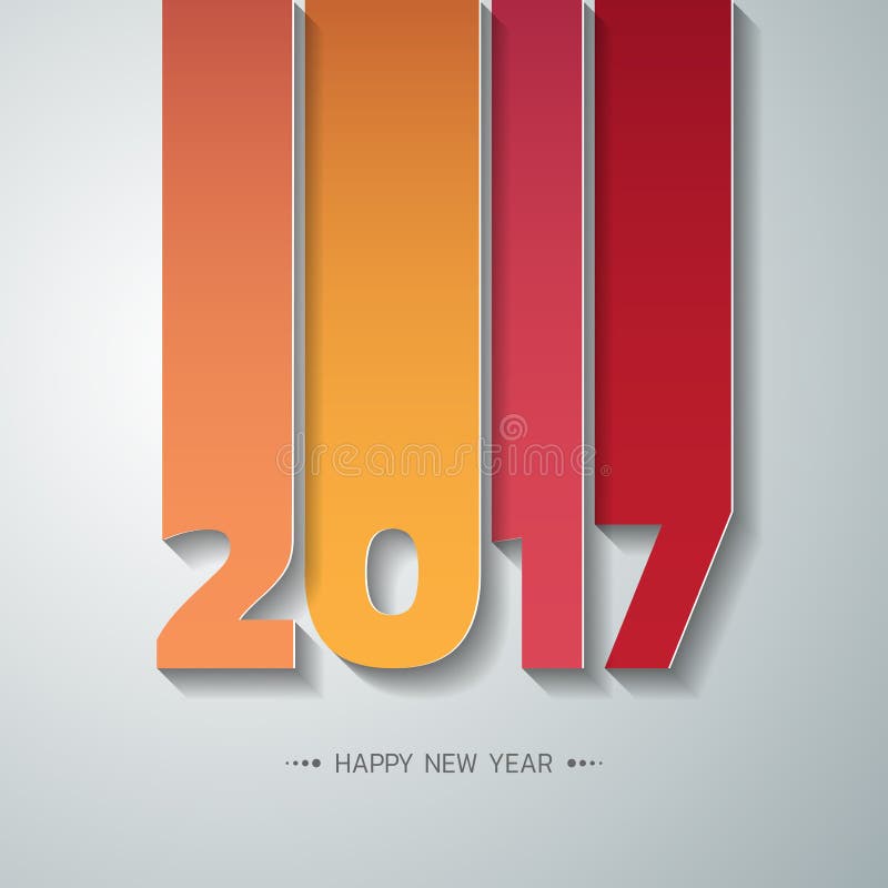 Happy New 2017 Year. Greetings Card. Colorful Design Stock Vector ...
