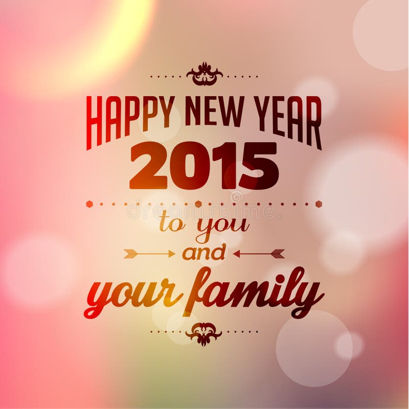 Happy New Year Greetings Vector Design Stock Illustration ...