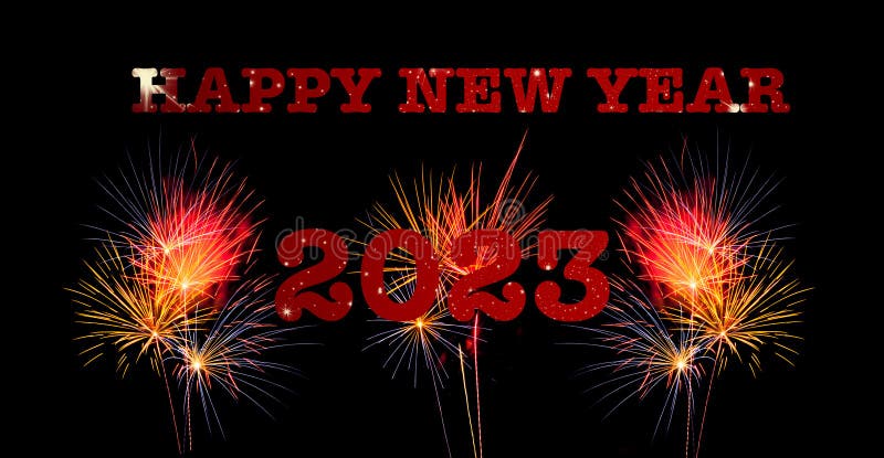 Happy New Year 2023 and Happy Holidays Stock Illustration ...