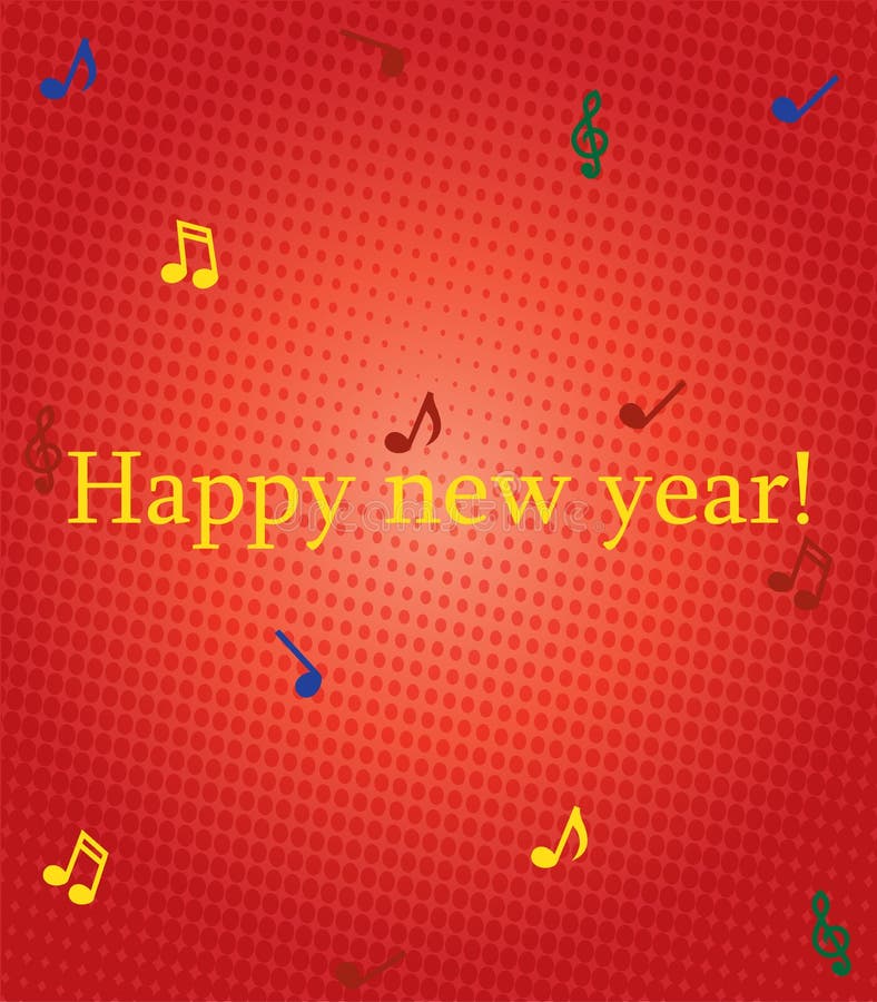 Happy new year card stock vector. Illustration of holiday - 46523877