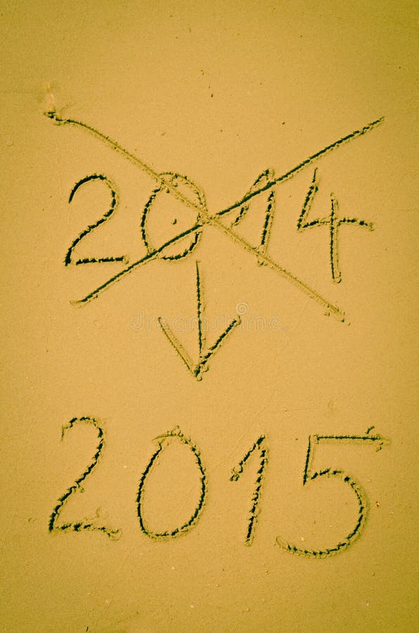 2015 happy new year stock image. Image of sand, number - 44073099