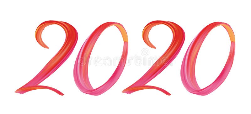 Happy New Year 2020 Lettering Stock Vector - Illustration of colorful ...