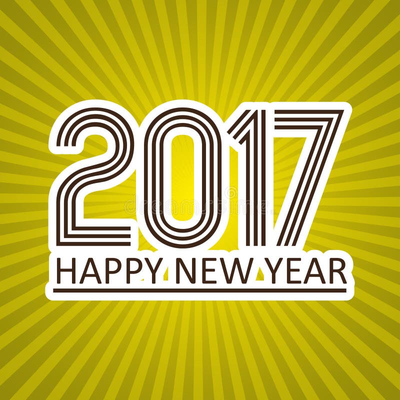 Happy New Year 2017 Sticker Stock Illustrations – 845 Happy New Year ...