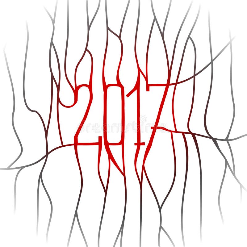 The 2017 New Year Symbol with Light Bulbs Stock Vector - Illustration ...