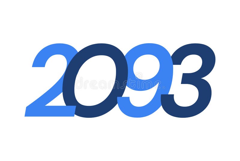 2093 Happy New Year Logo Design, New Year 2093 Modern Design Isolated ...