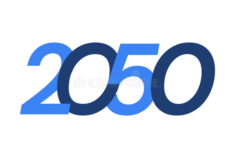 2050 Calendar Template with Weeks Start on Monday Stock Illustration ...