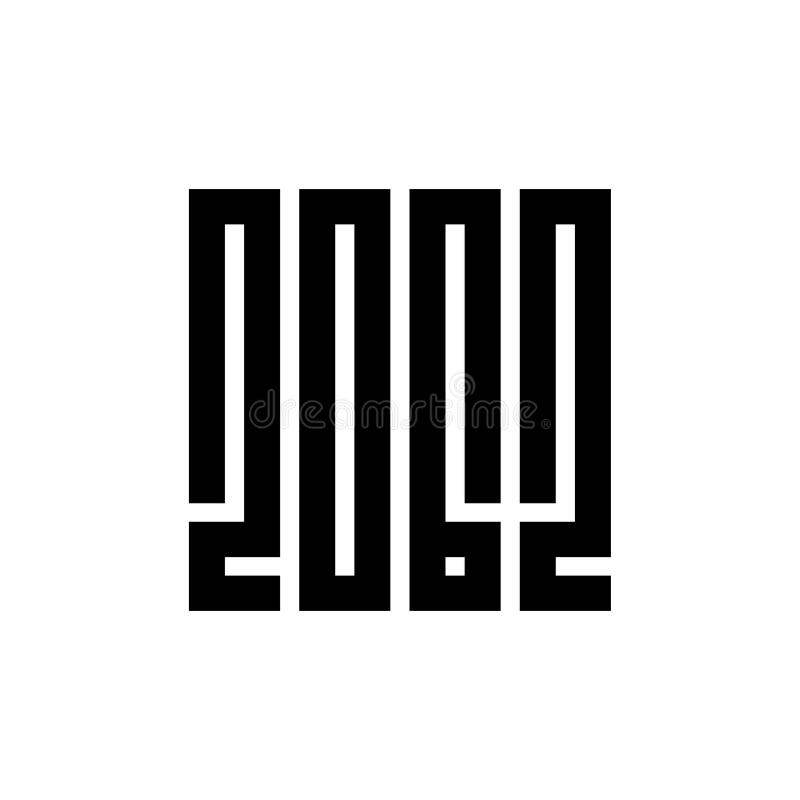 2062 Happy New Year Logo Design, 2062 New Year Text Number Design ...