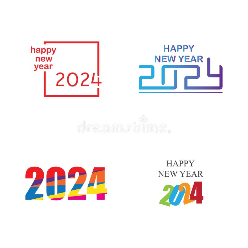 Happy New Year Party Logo 2024 Stock Illustrations – 804 Happy New Year ...